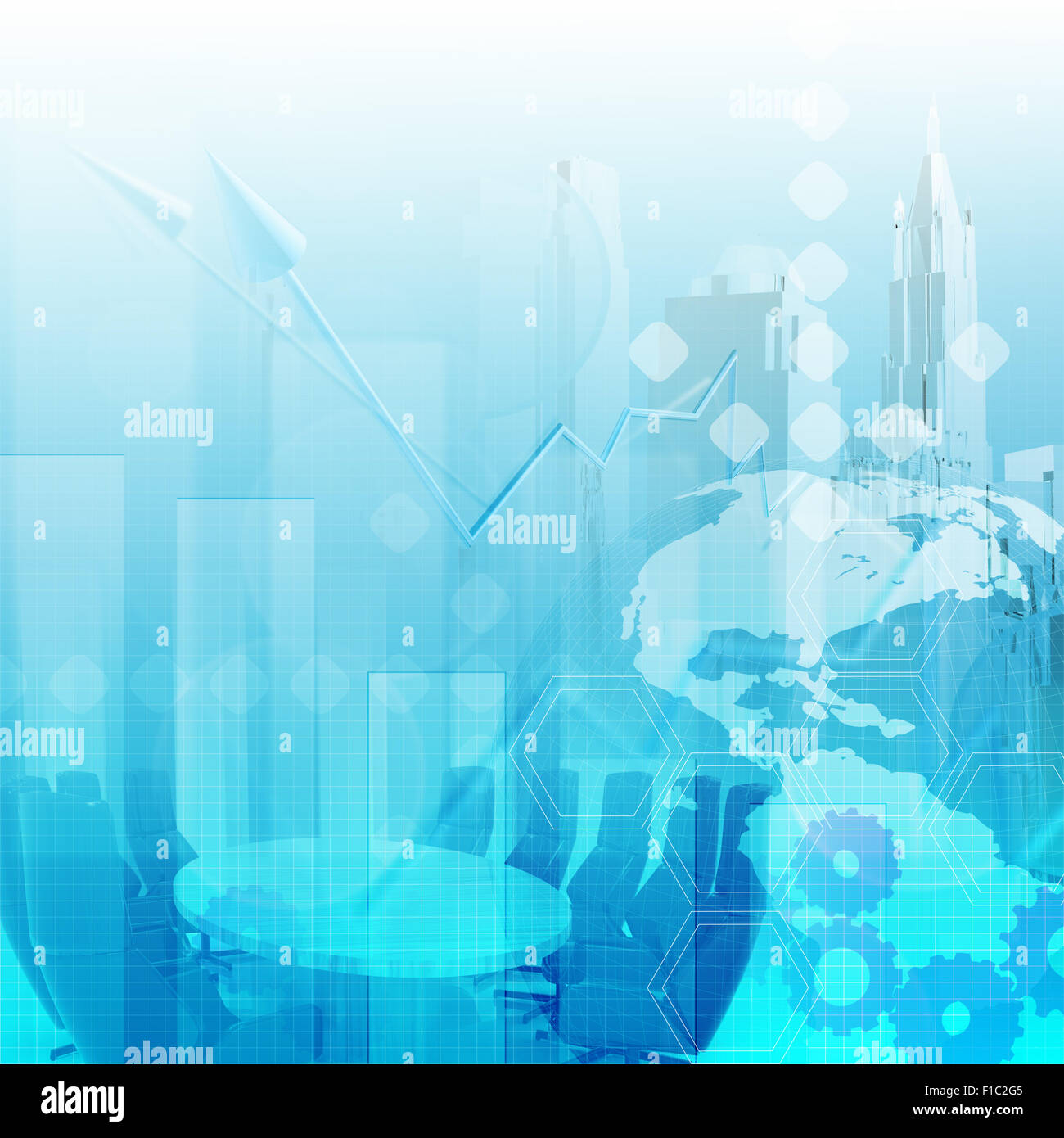 Abstract business background blue color Stock Photo - Alamy