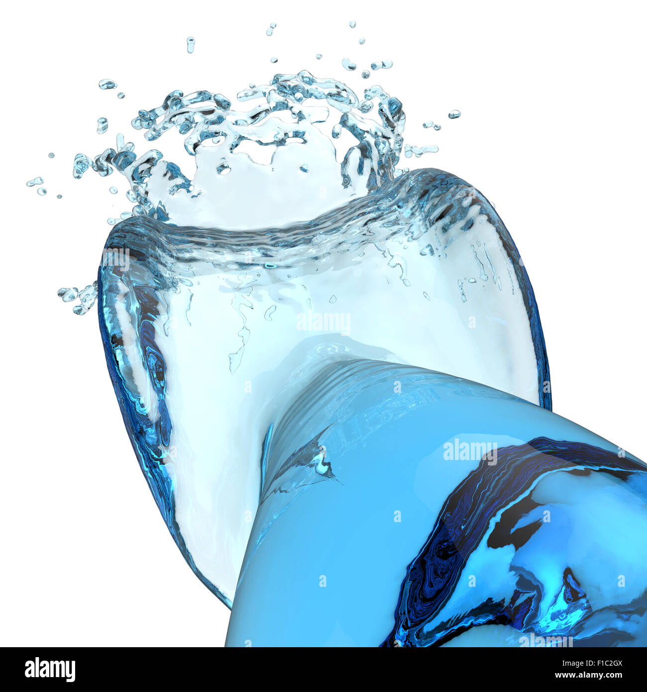 3d water splash isolated on white background Stock Photo - Alamy