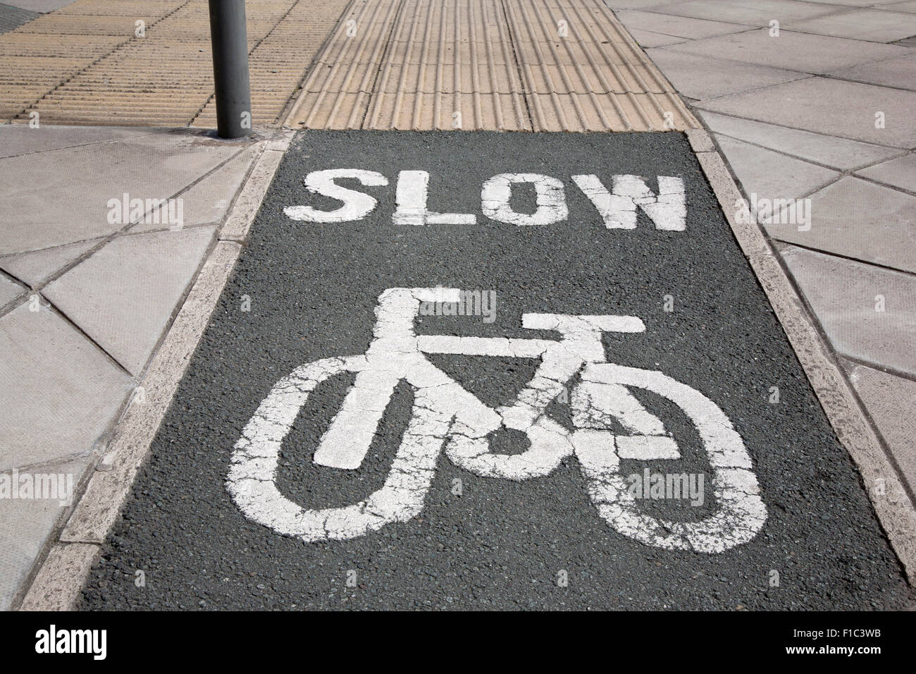 Cycle Lane in Urban Setting Stock Photo - Alamy