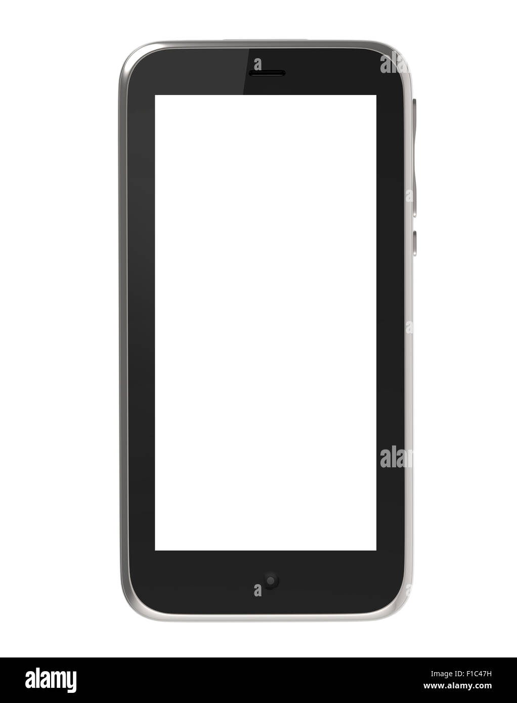 mobile phone with blank screen isolated on white background Stock Photo ...