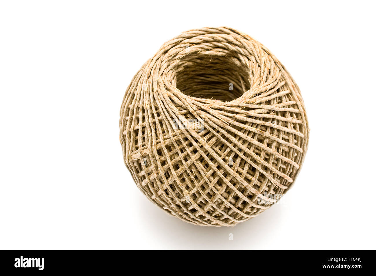 Clew of rope isolated on white background Stock Photo - Alamy