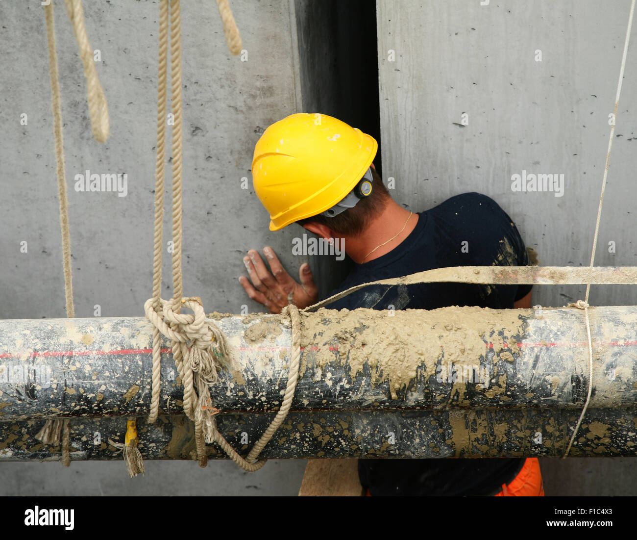 worker to work in a shipyard, outside Stock Photo - Alamy
