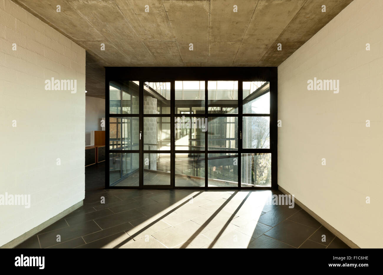 interior modern villa, view to exterior from window Stock Photo - Alamy