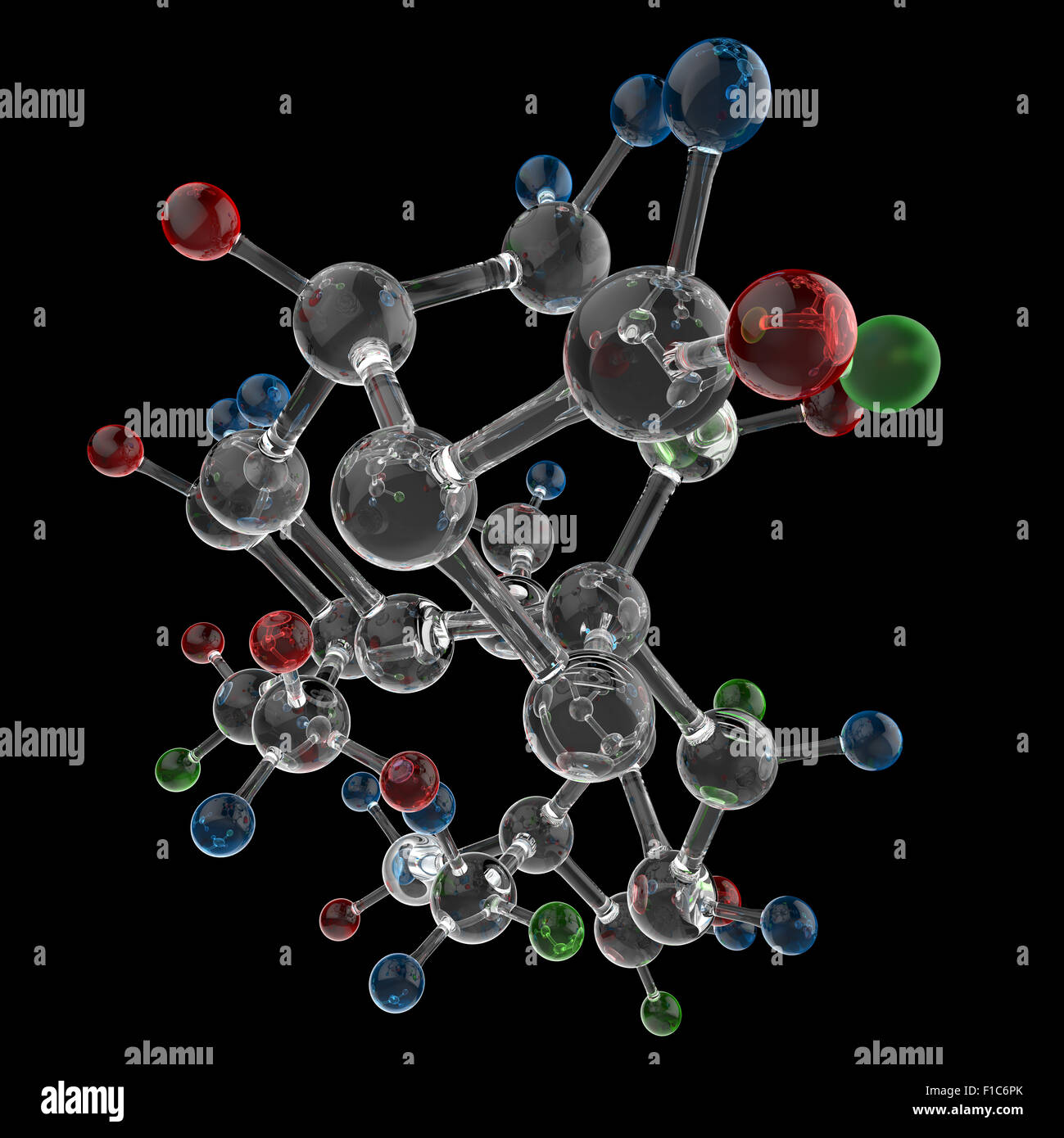 Structure molecule on black hi-res stock photography and images - Alamy