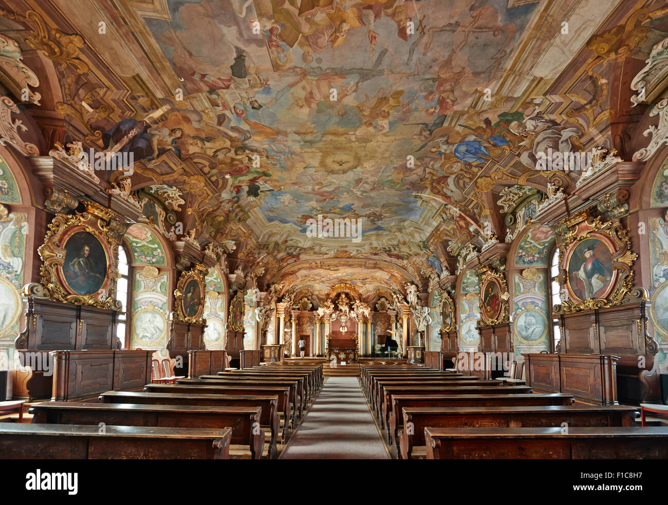 magnificent decoration of Aula Leopoldina, Interior view of University ...
