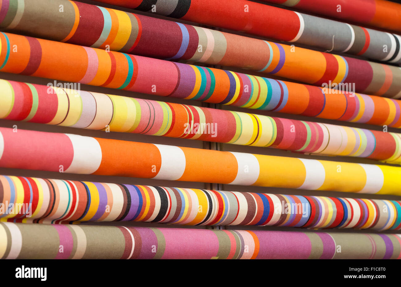 Set of color textile tube Stock Photo - Alamy
