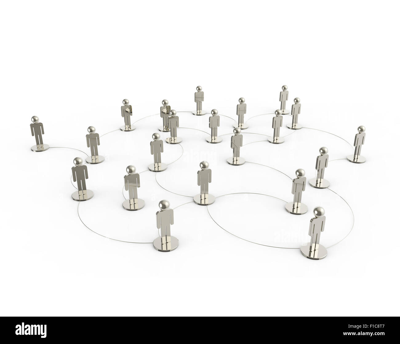 social network human 3d on world map as concept Stock Photo - Alamy