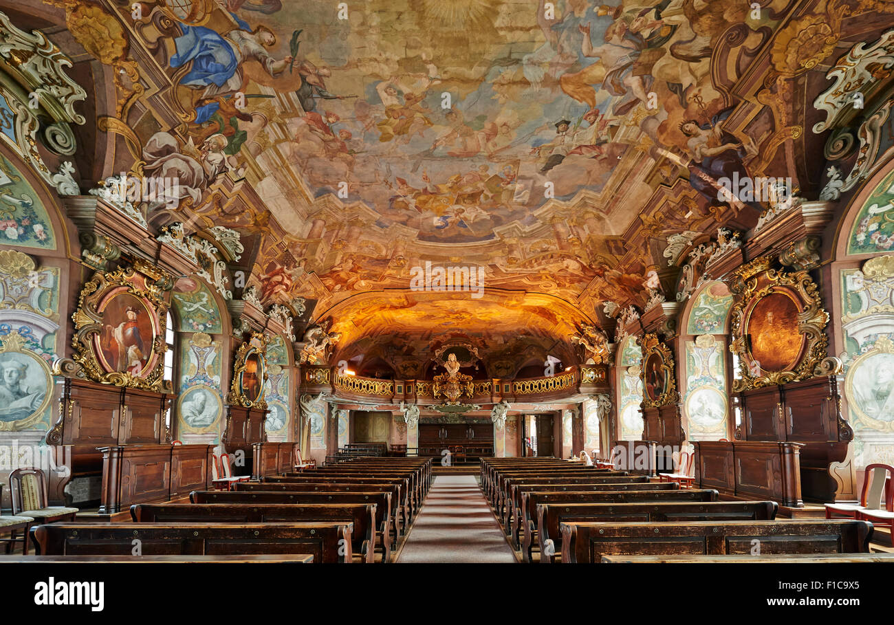 magnificent decoration of Aula Leopoldina, Interior view of University ...