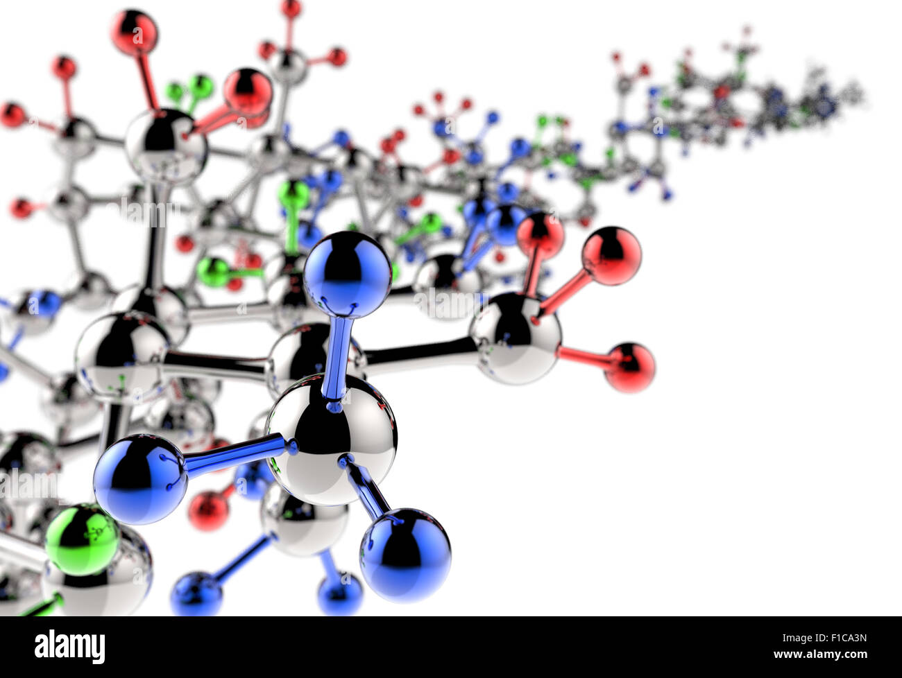 molecule 3d with red green blue colors Stock Photo - Alamy