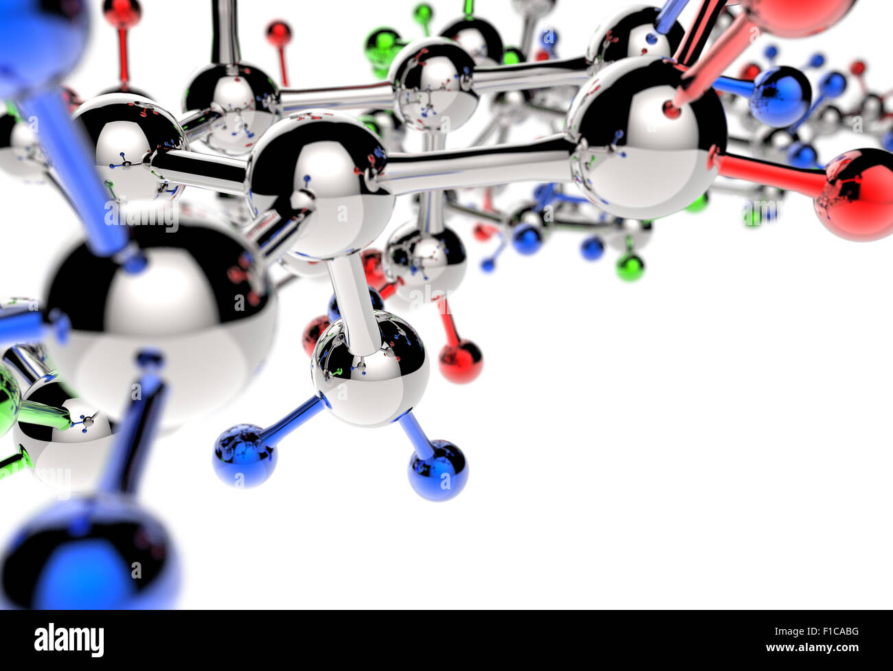 molecule 3d with red green blue colors Stock Photo - Alamy