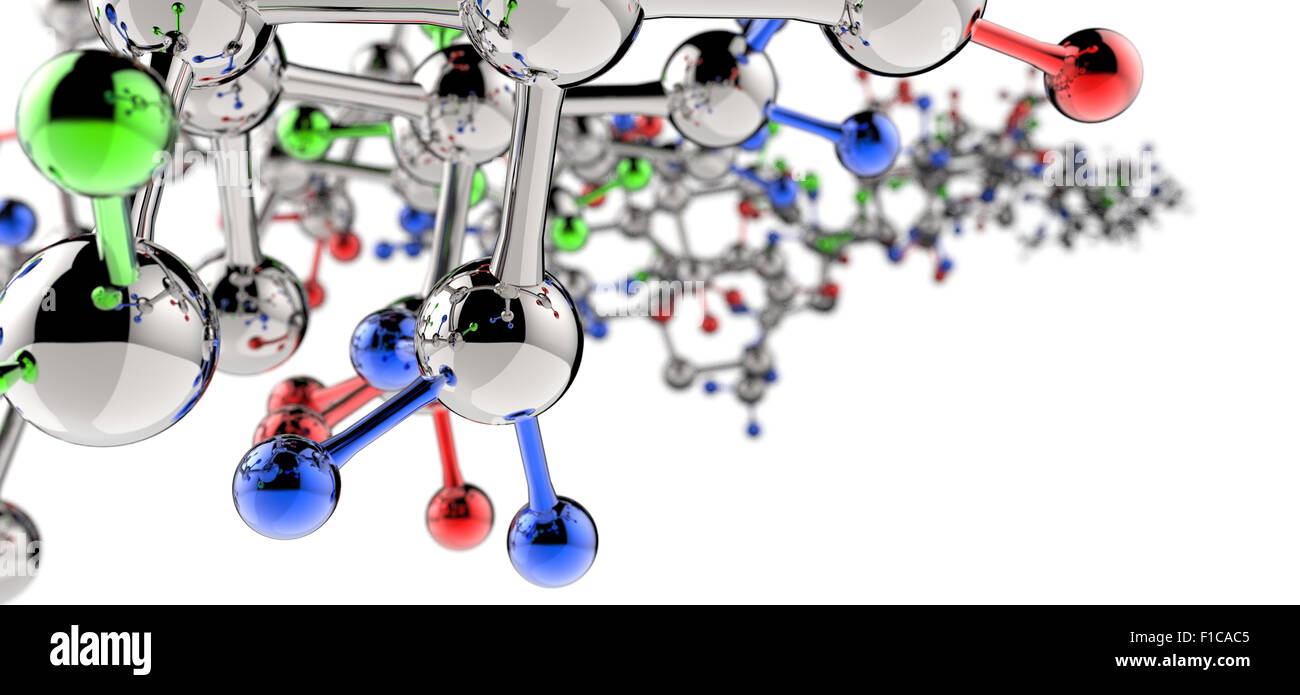 molecule 3d with red green blue colors Stock Photo - Alamy