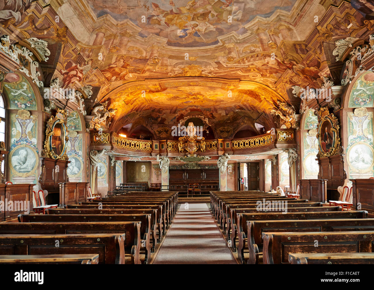 magnificent decoration of Aula Leopoldina, Interior view of University ...