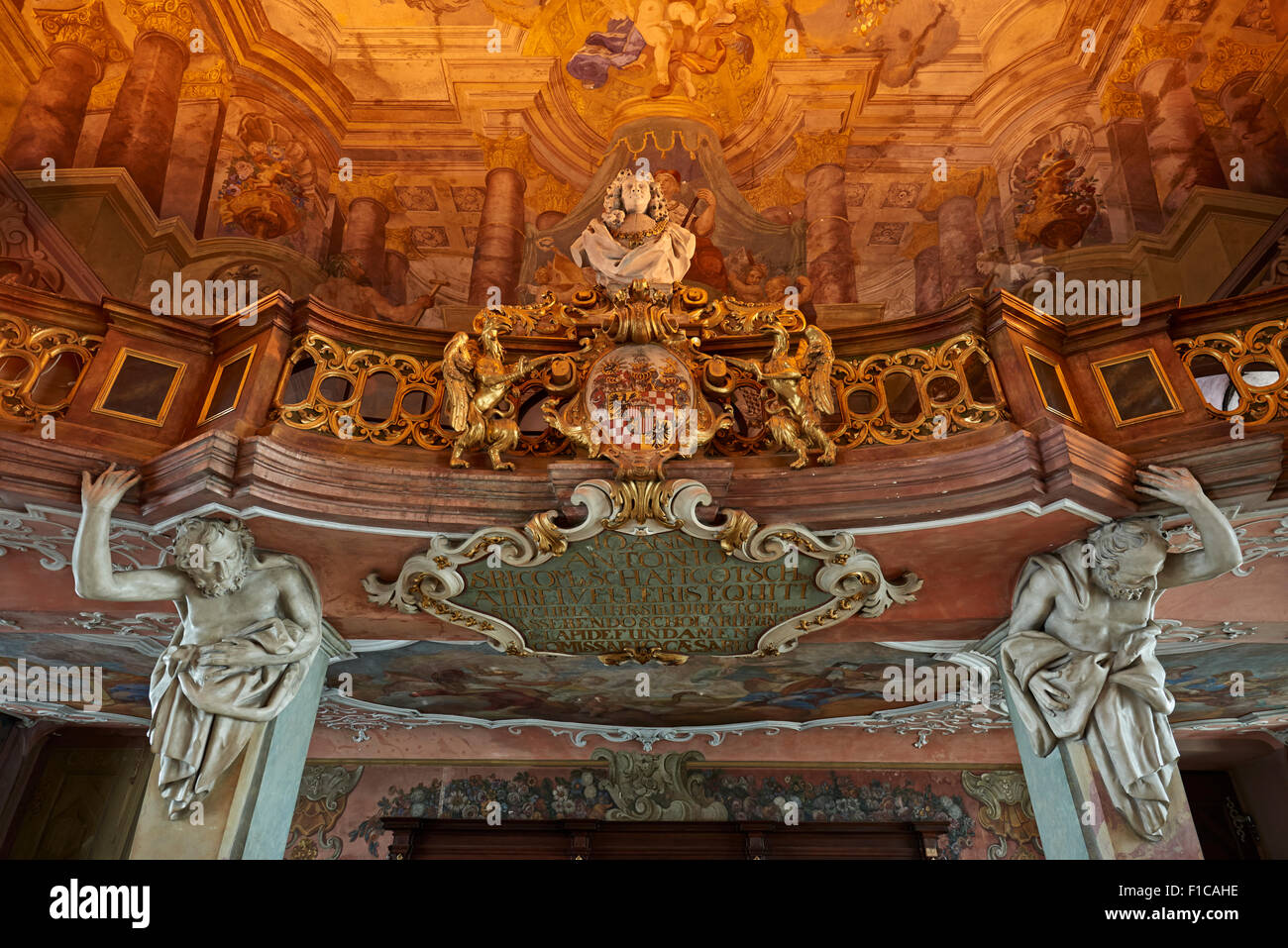 magnificent decoration of Aula Leopoldina, Interior view of University ...