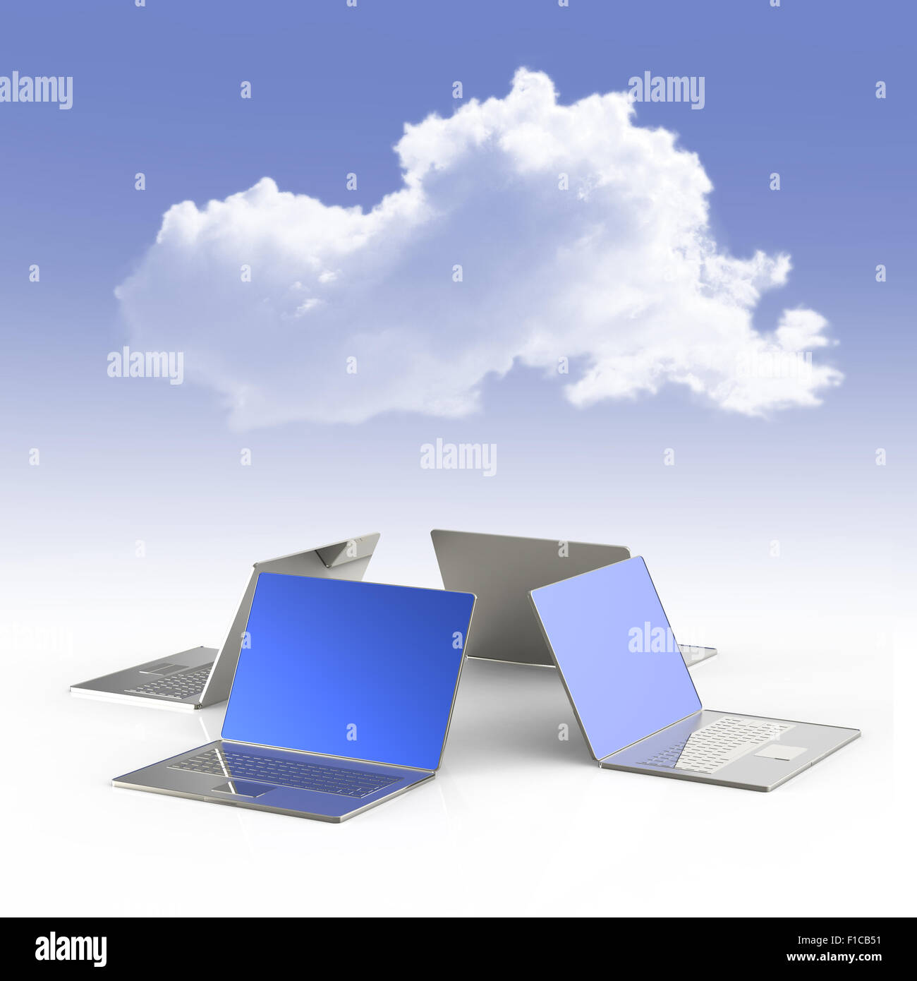 Cloud computing 3d structure as concept Stock Photo - Alamy
