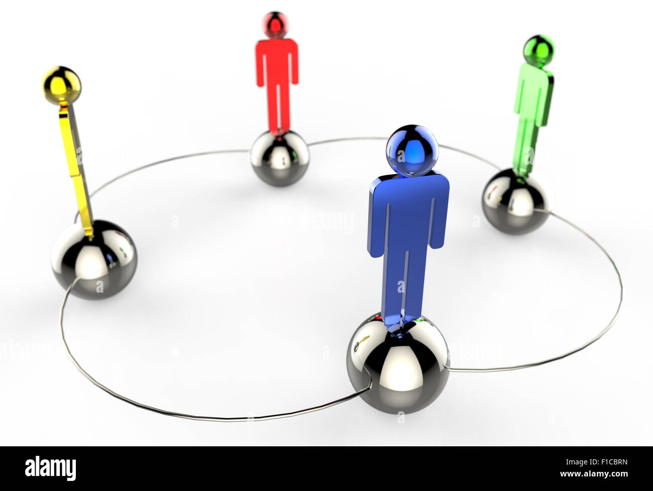 3d colors stainless human social network as concept Stock Photo - Alamy