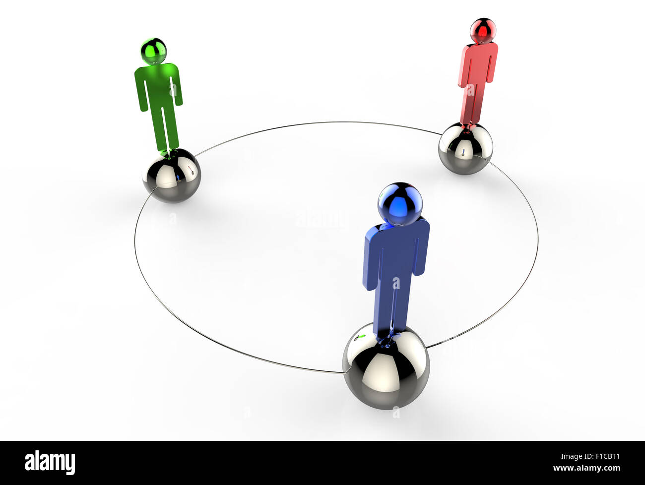 3d colors stainless human social network as concept Stock Photo - Alamy