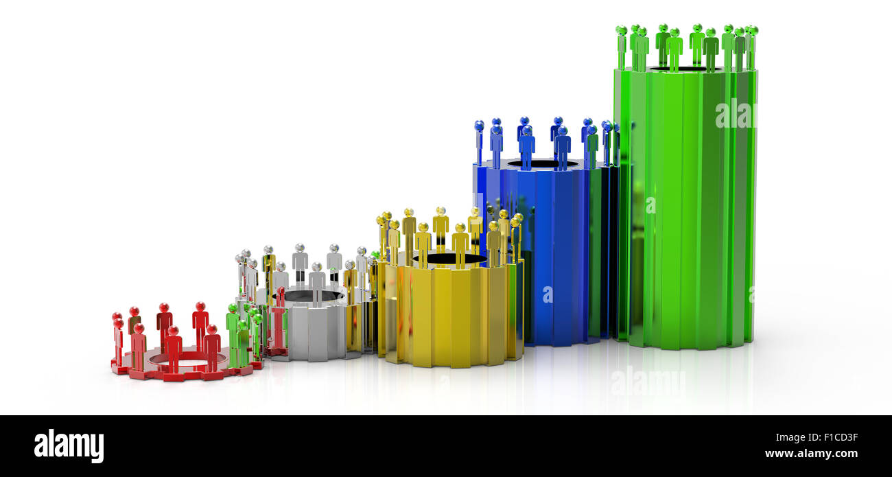 Business cog graph bar growth as concept Stock Photo - Alamy