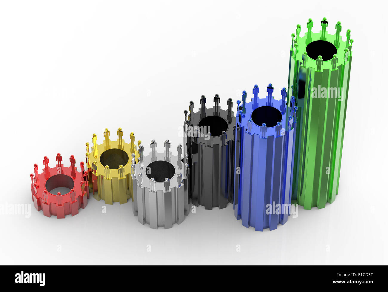 Business cog graph bar growth as concept Stock Photo - Alamy