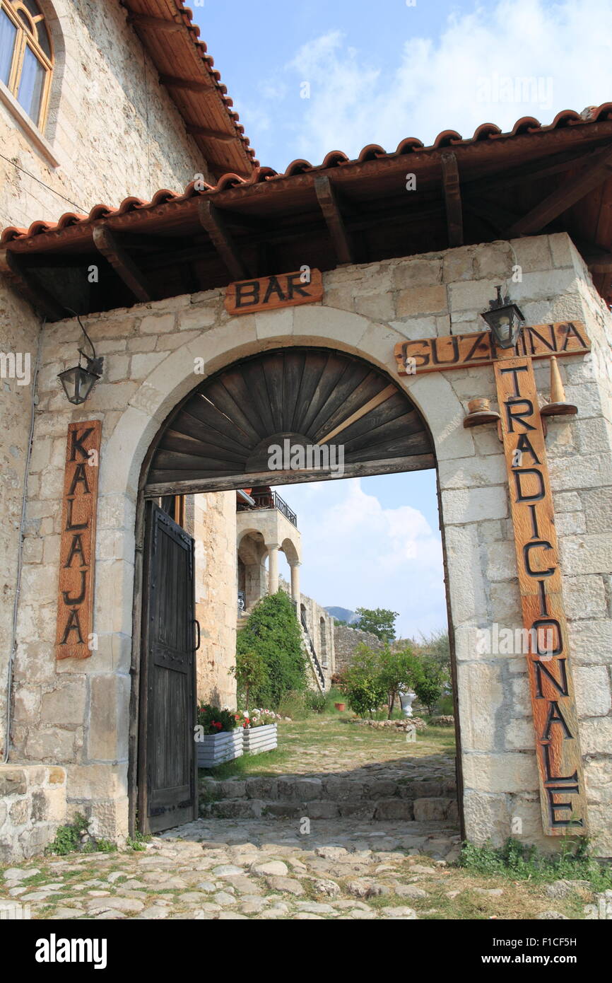 Bar Restaurant Kalaja, Krujë Castle, Kruja, Albania, Balkans, Europe ...