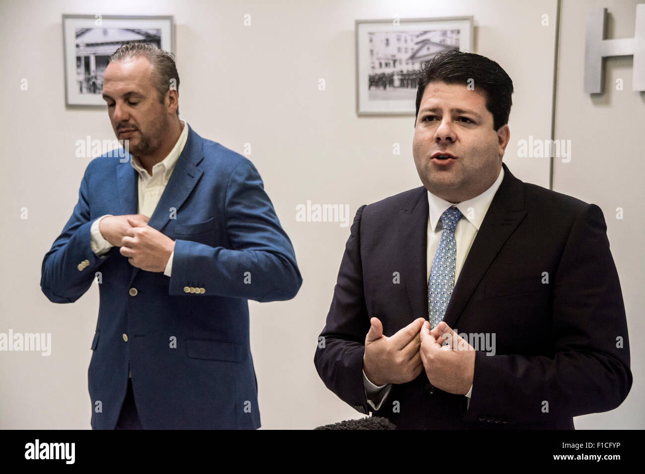 Gibraltar. 1st September, 2015. Pictured the Chief Minister of ...