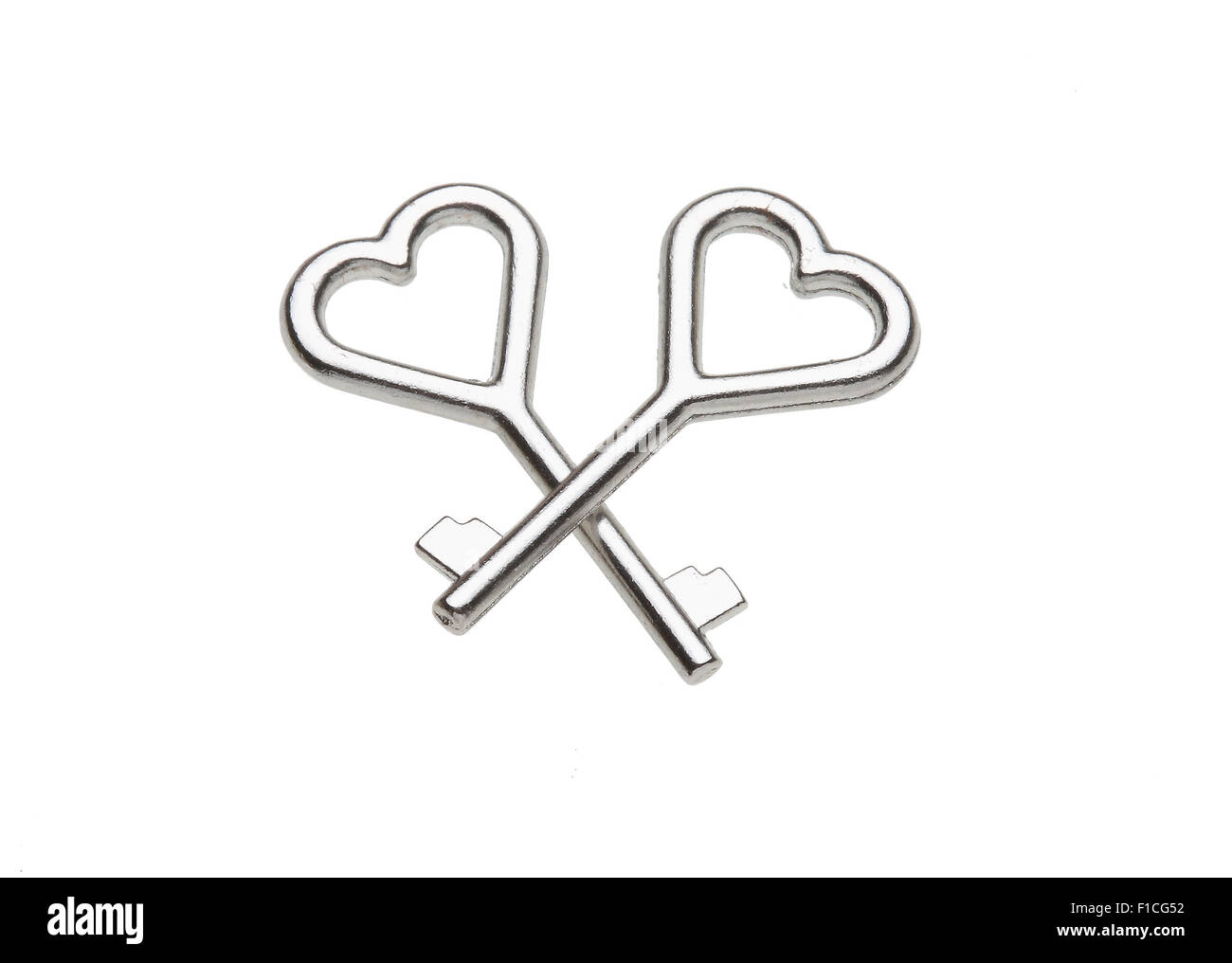 tiny keys with a heart-shaped handle, Love lock Stock Photo - Alamy