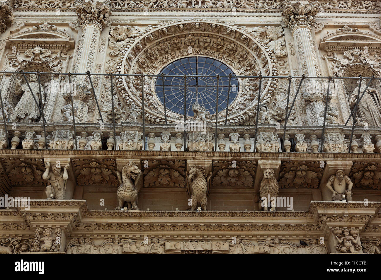 baroque detail of the Basilika de Santa Croce, Lecce, Apulia, Italy ...