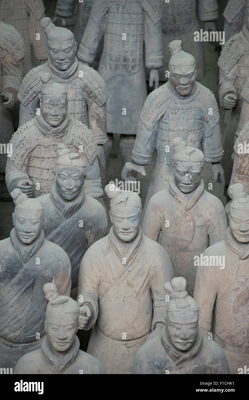 Terracotta warriors depicting the armies of Qin Shi Huang, the first ...