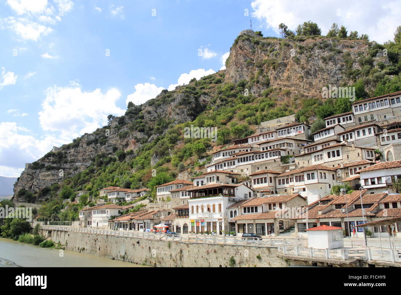Traditional Ottoman houses below the Castle in the Mangalemi ...