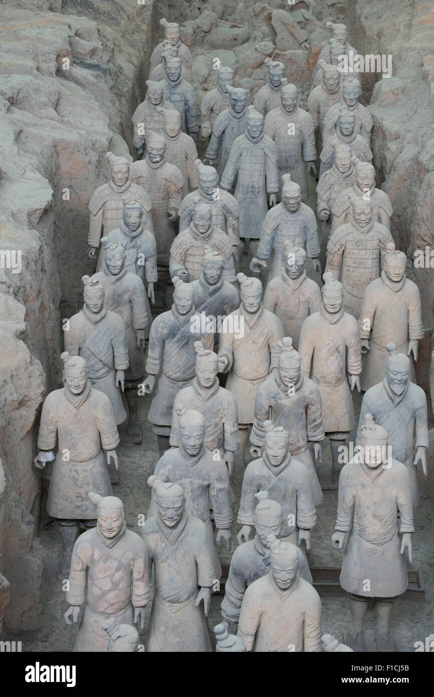 Terracotta warriors depicting the armies of Qin Shi Huang, the first ...