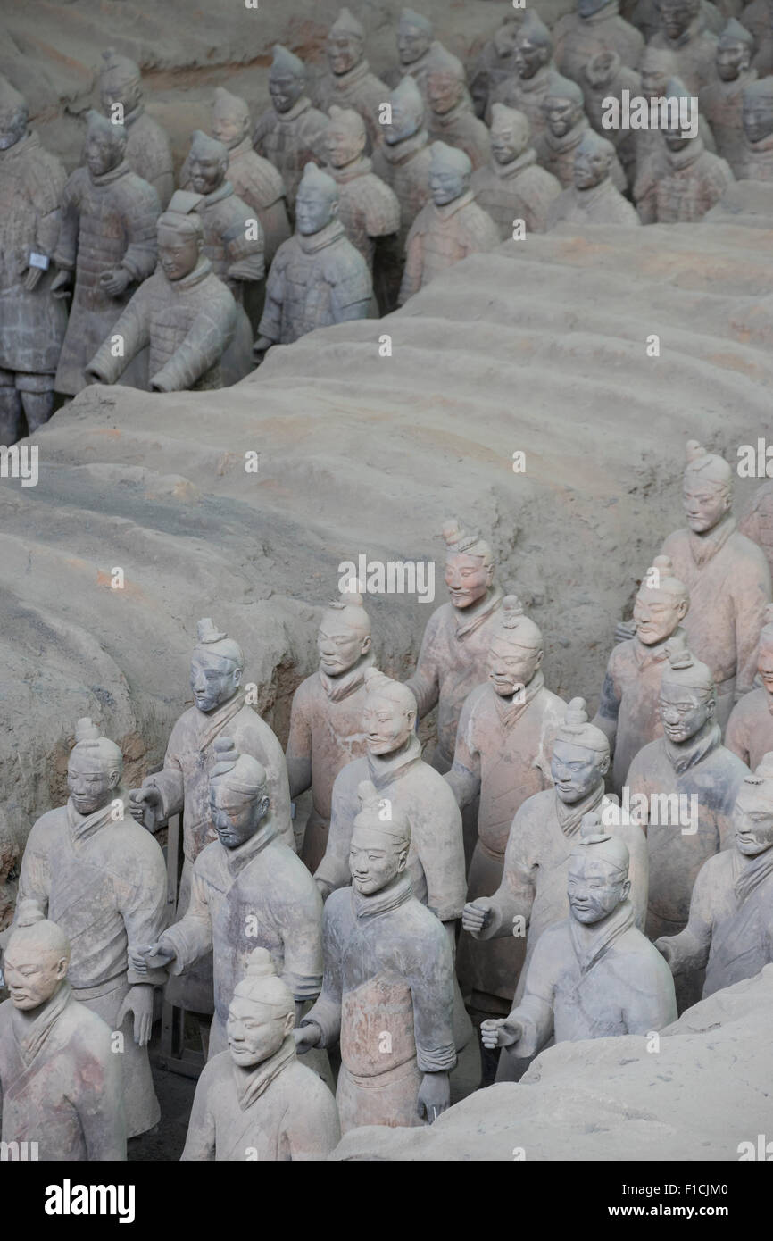 Terracotta warriors depicting the armies of Qin Shi Huang, the first ...