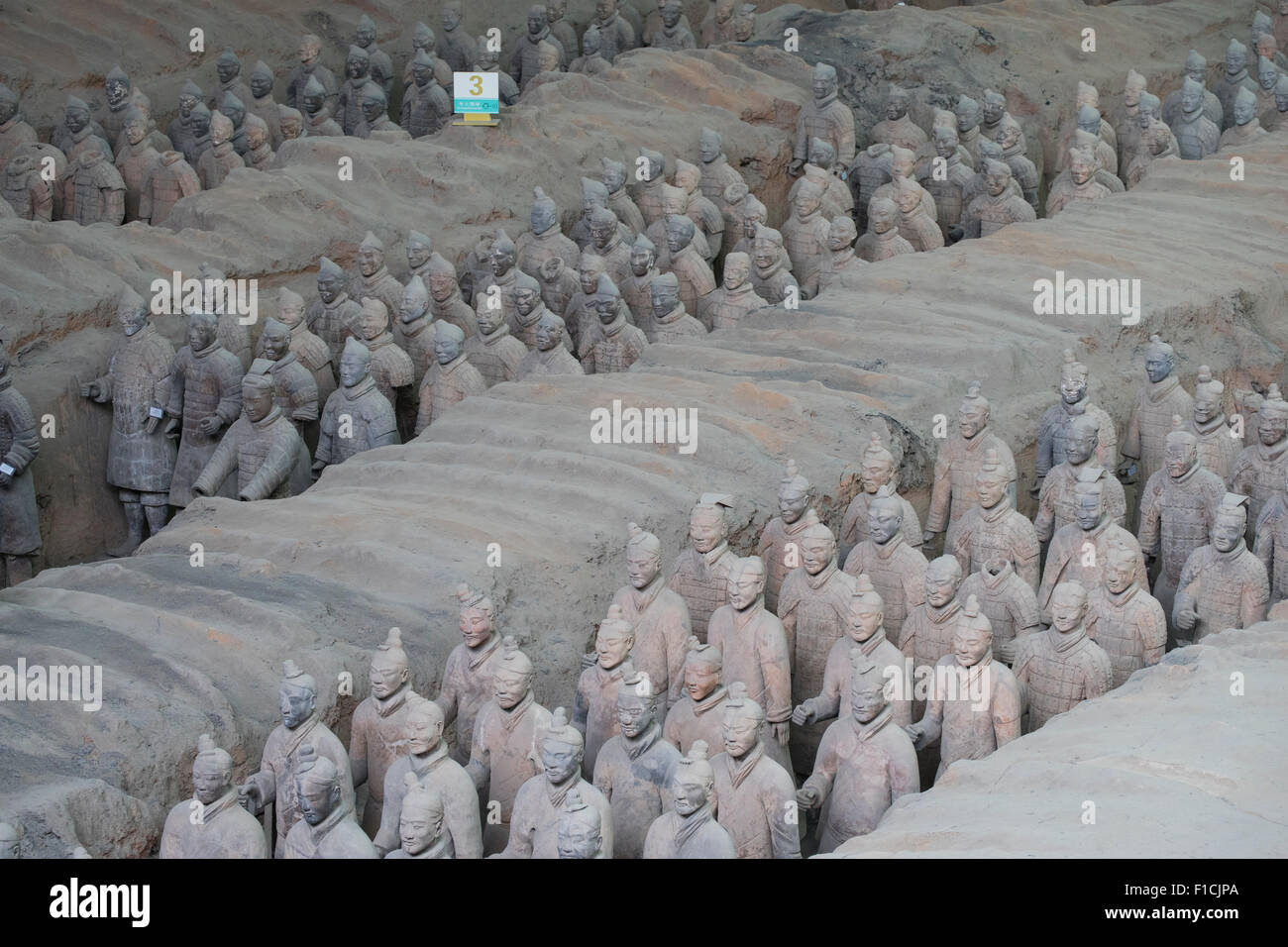 Terracotta warriors depicting the armies of Qin Shi Huang, the first ...