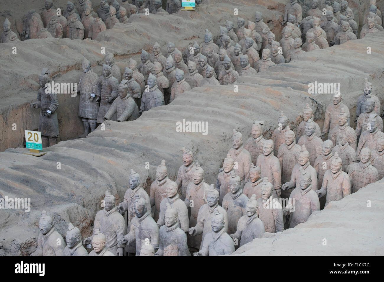 Terracotta warriors depicting the armies of Qin Shi Huang, the first ...
