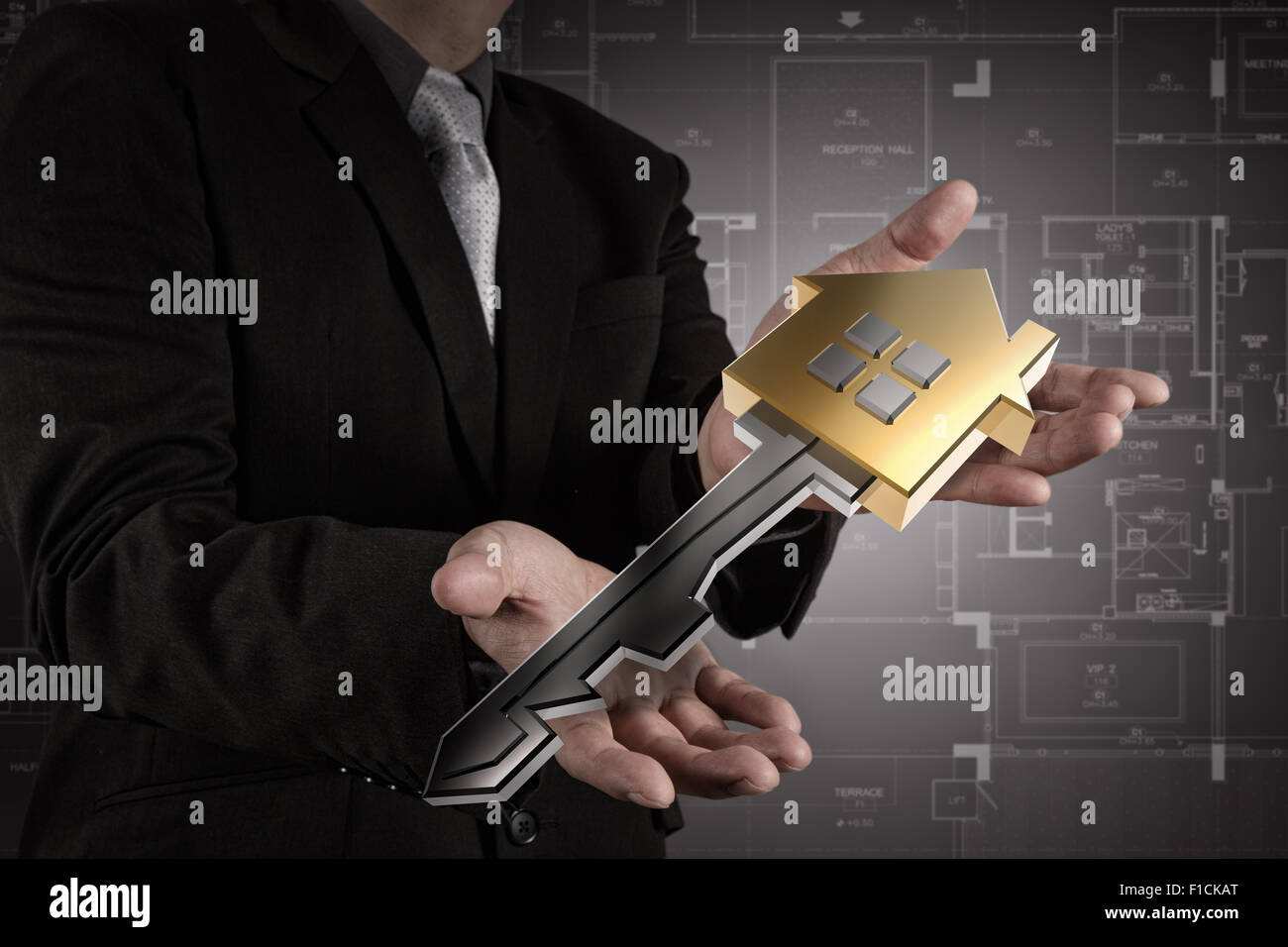 businessman hand working with new modern computer and business strategy ...