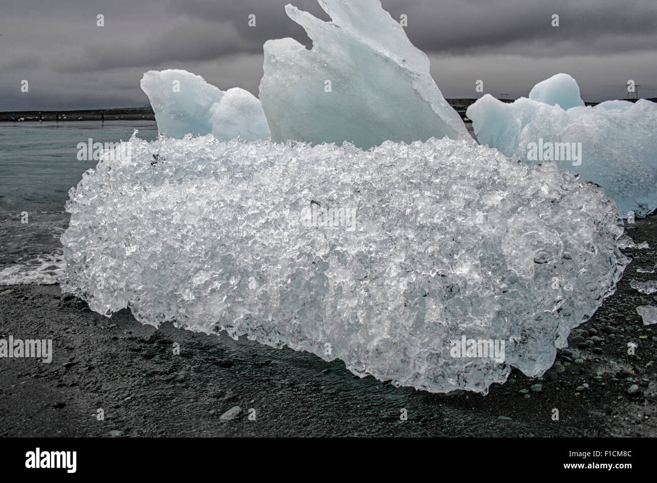 Big ice chunks of icebergs in Icelandic lake Stock Photo - Alamy
