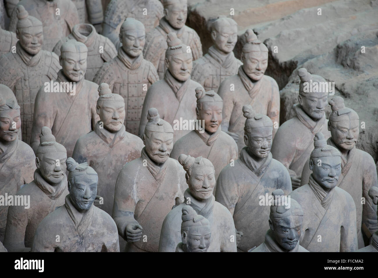 Terracotta warriors depicting the armies of Qin Shi Huang, the first ...