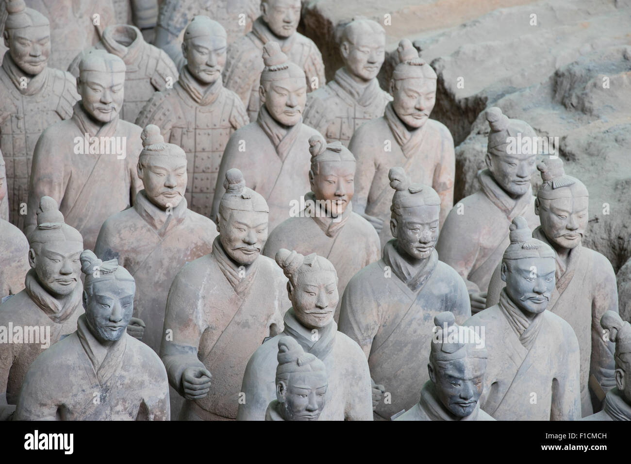 Terracotta warriors depicting the armies of Qin Shi Huang, the first ...
