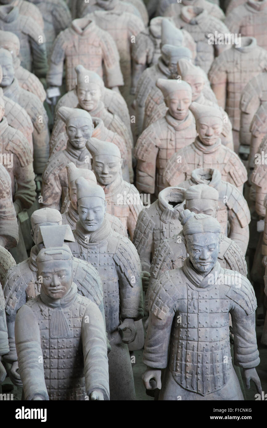 Terracotta warriors depicting the armies of Qin Shi Huang, the first ...