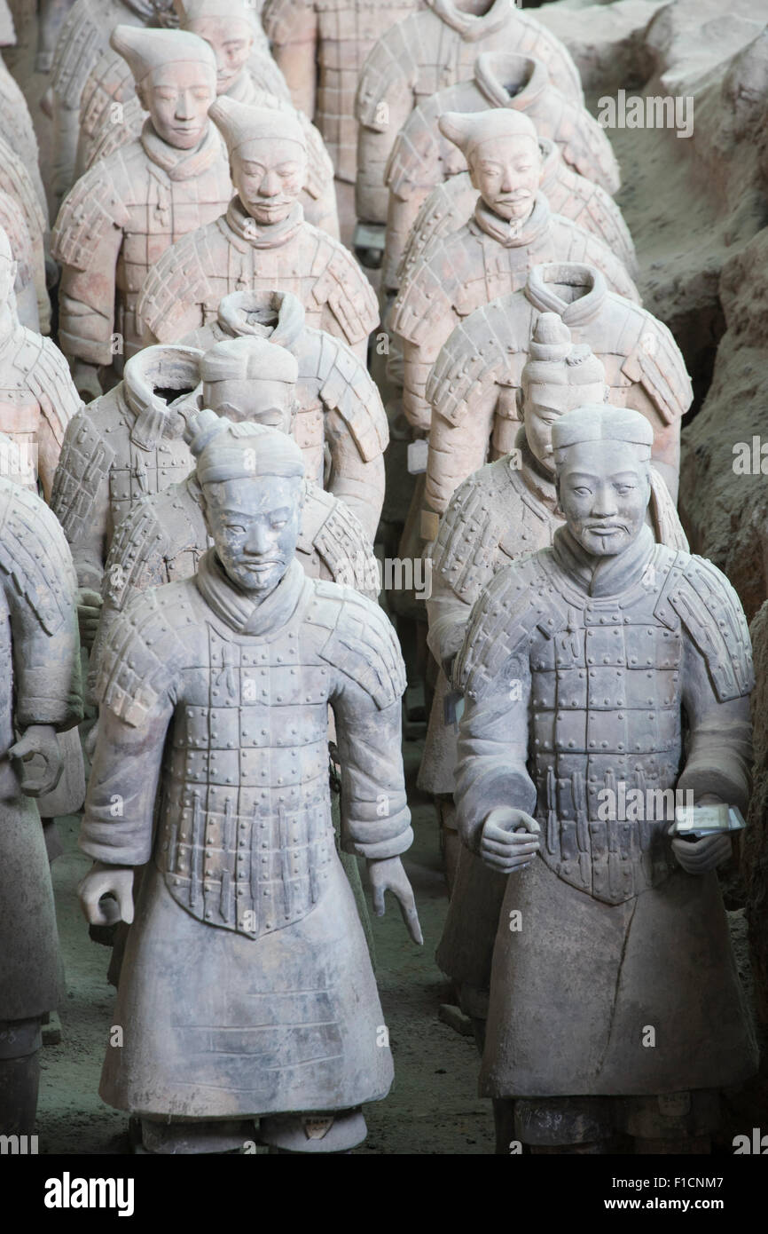 Terracotta warriors depicting the armies of Qin Shi Huang, the first ...