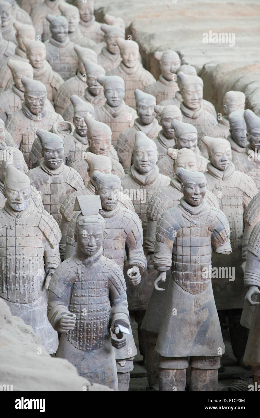 Terracotta warriors depicting the armies of Qin Shi Huang, the first ...