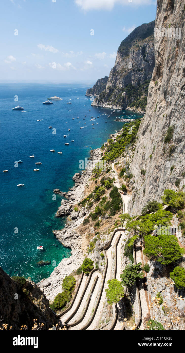 Sorrento coast with view of capri hi-res stock photography and images ...