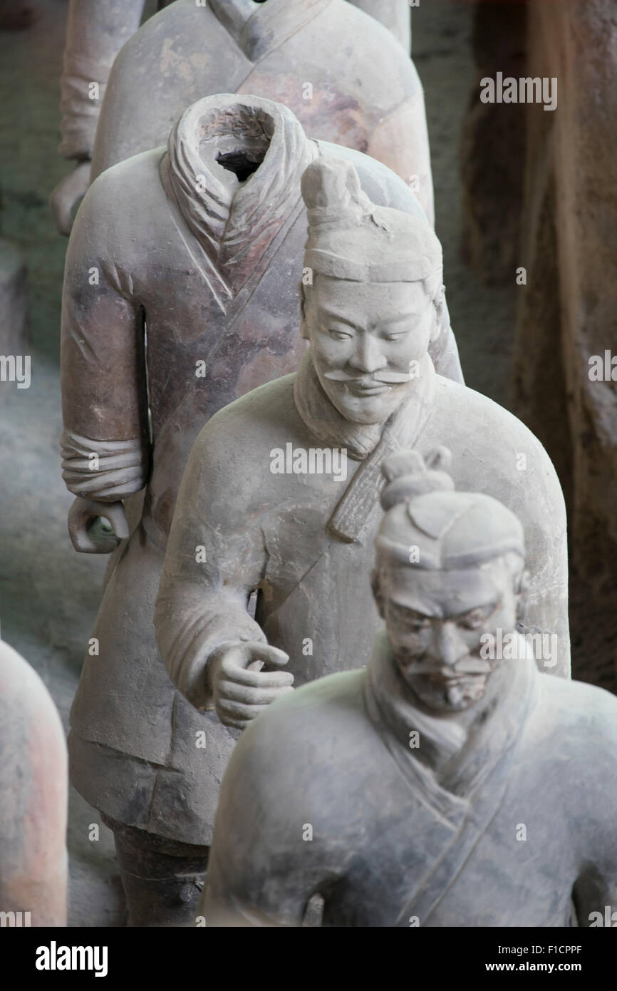 Terracotta warriors depicting the armies of Qin Shi Huang, the first ...