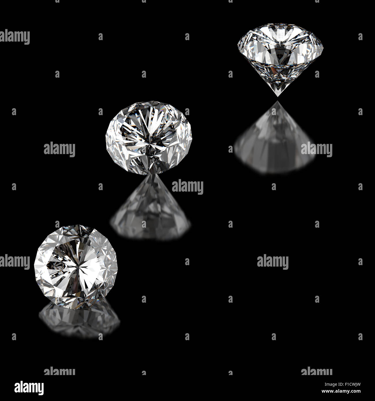 Diamonds 3d in composition as concept Stock Photo - Alamy