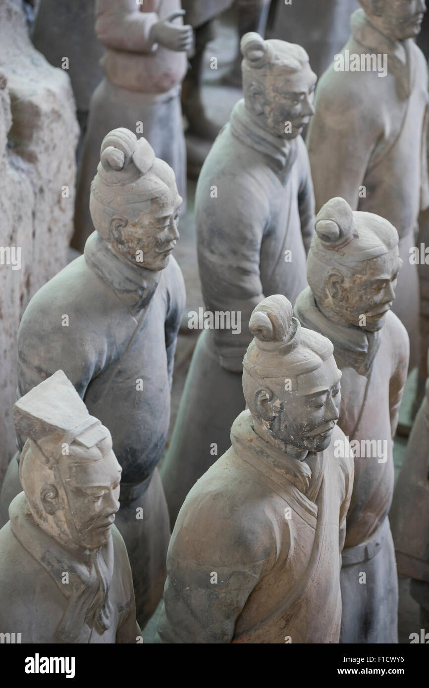 Terracotta warriors depicting the armies of Qin Shi Huang, the first ...