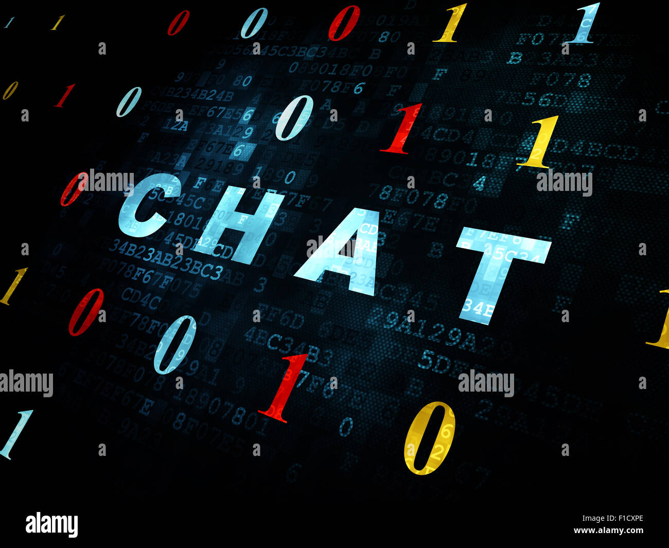 Web development concept: Chat on Digital background Stock Photo - Alamy