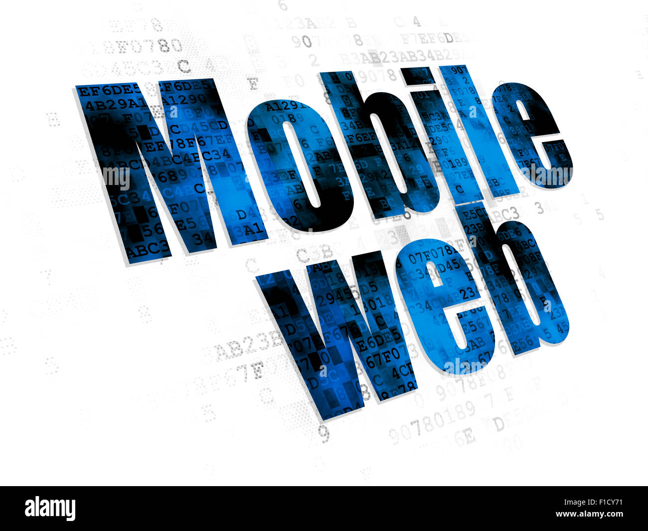 Web development concept: Mobile Web on Digital background Stock Photo ...