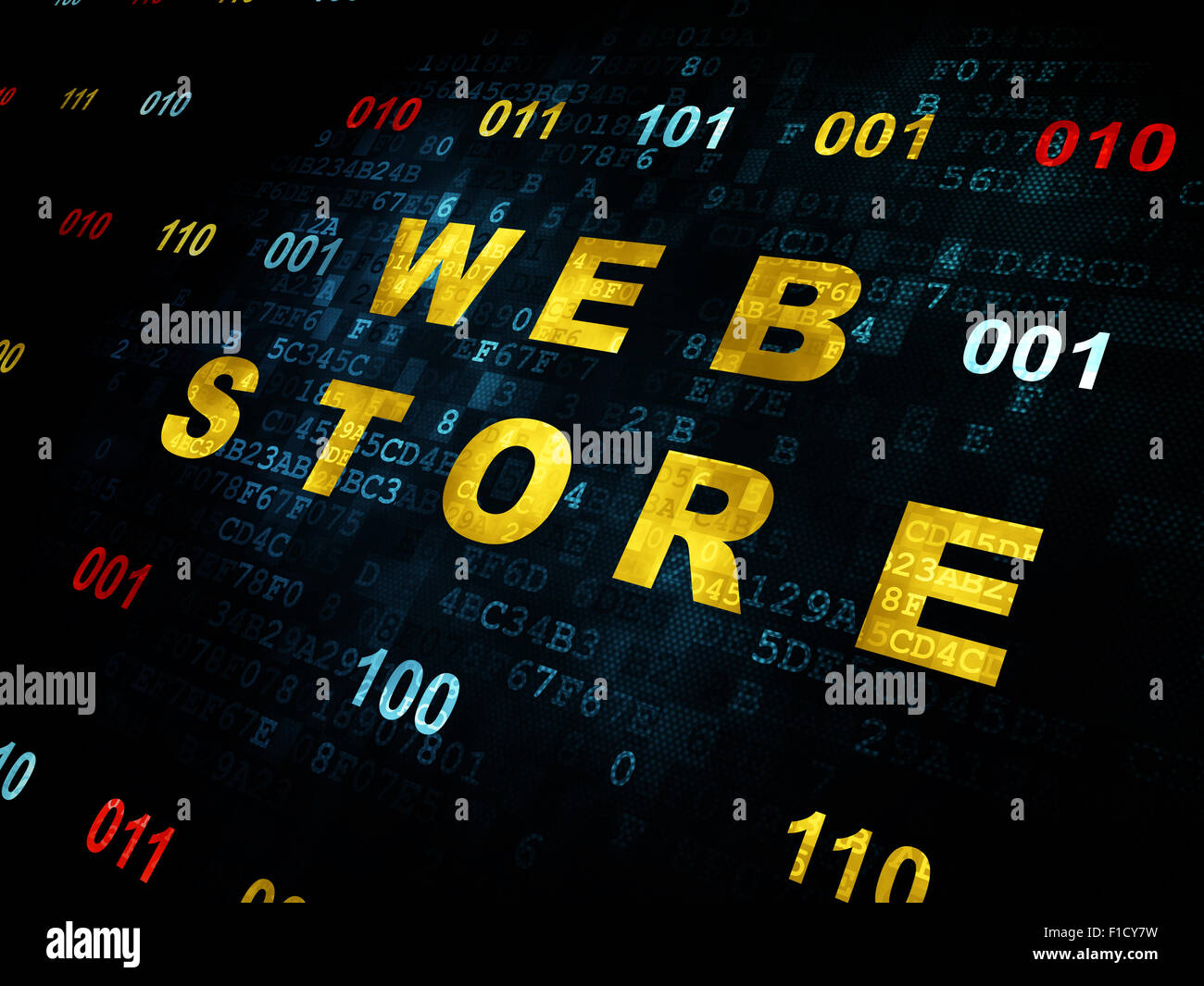 Web development concept: Web Store on Digital background Stock Photo ...