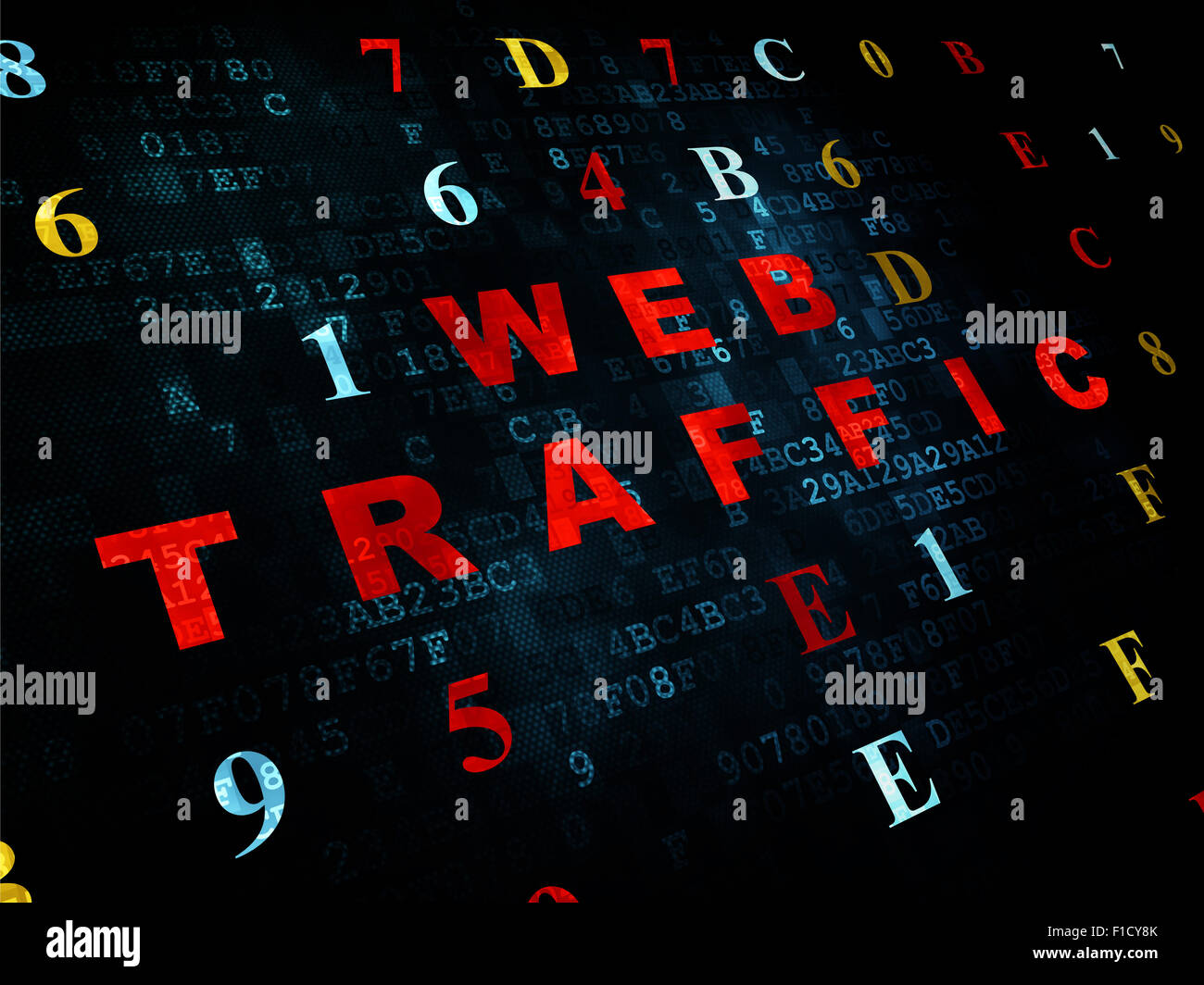 Web design concept: Web Traffic on Digital background Stock Photo - Alamy