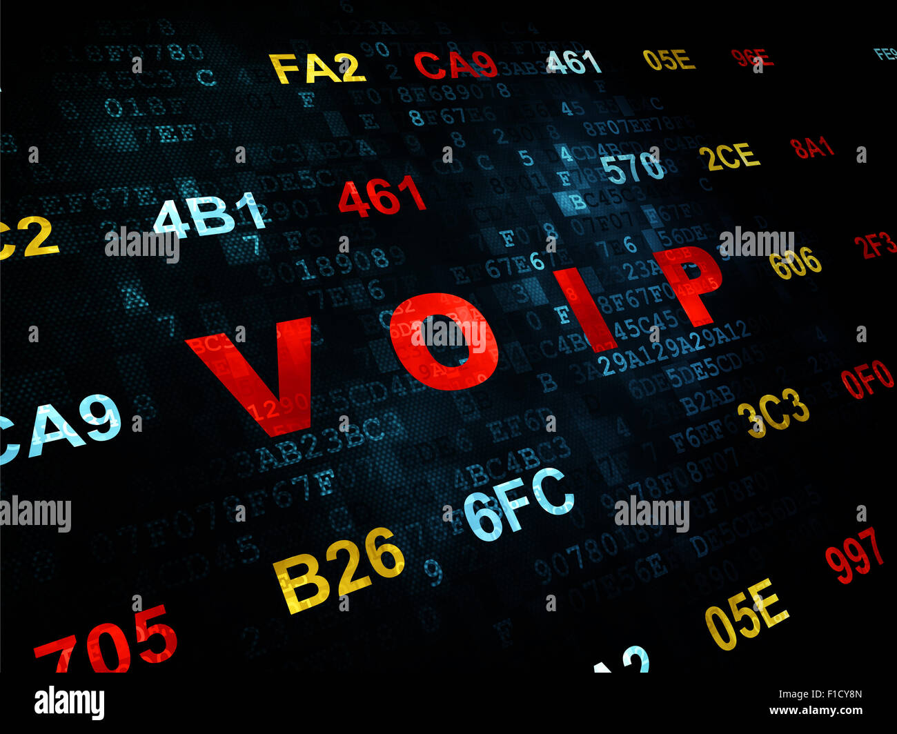 Web design concept: VOIP on Digital background Stock Photo - Alamy