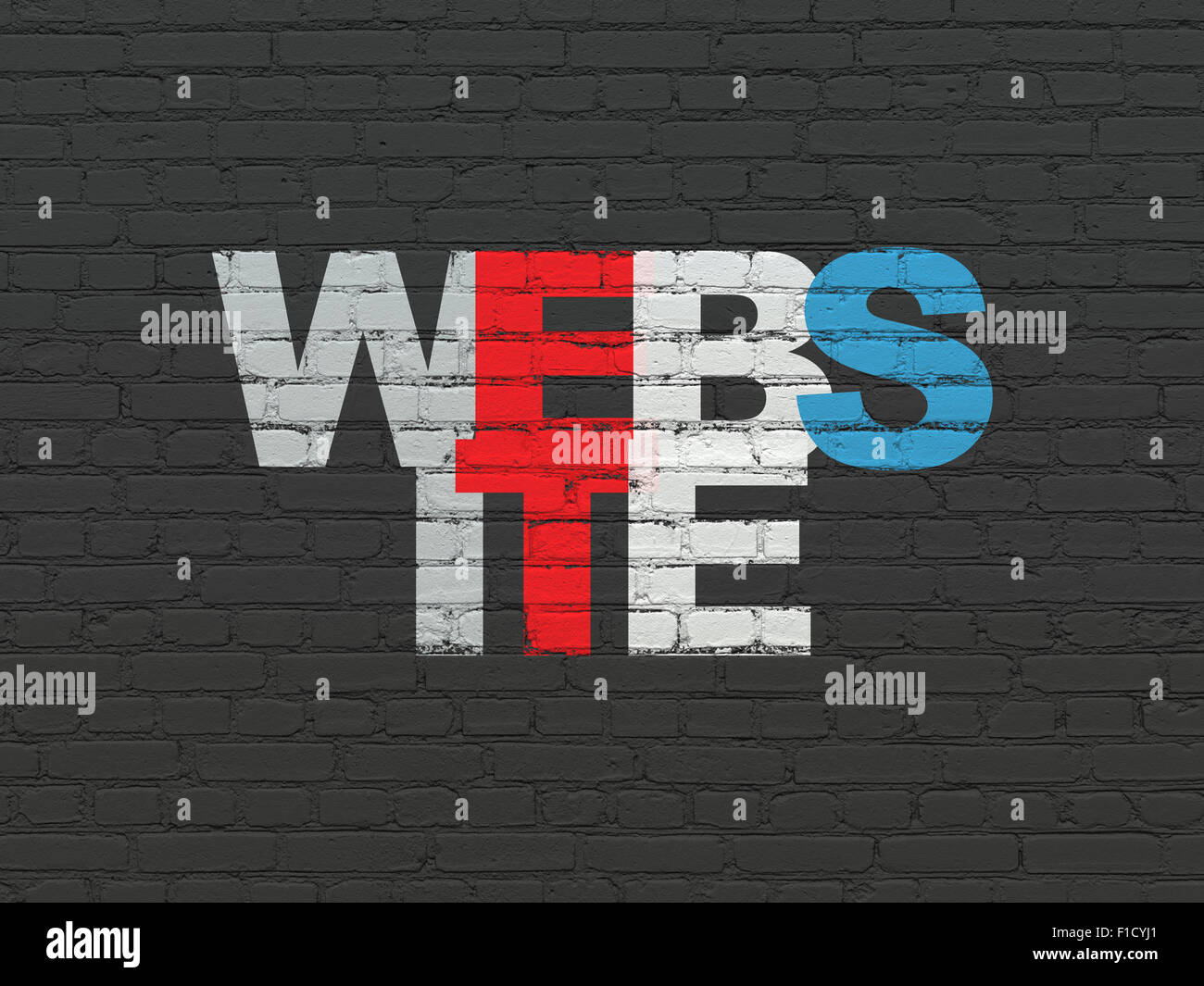 Web development concept: Website on wall background Stock Photo - Alamy