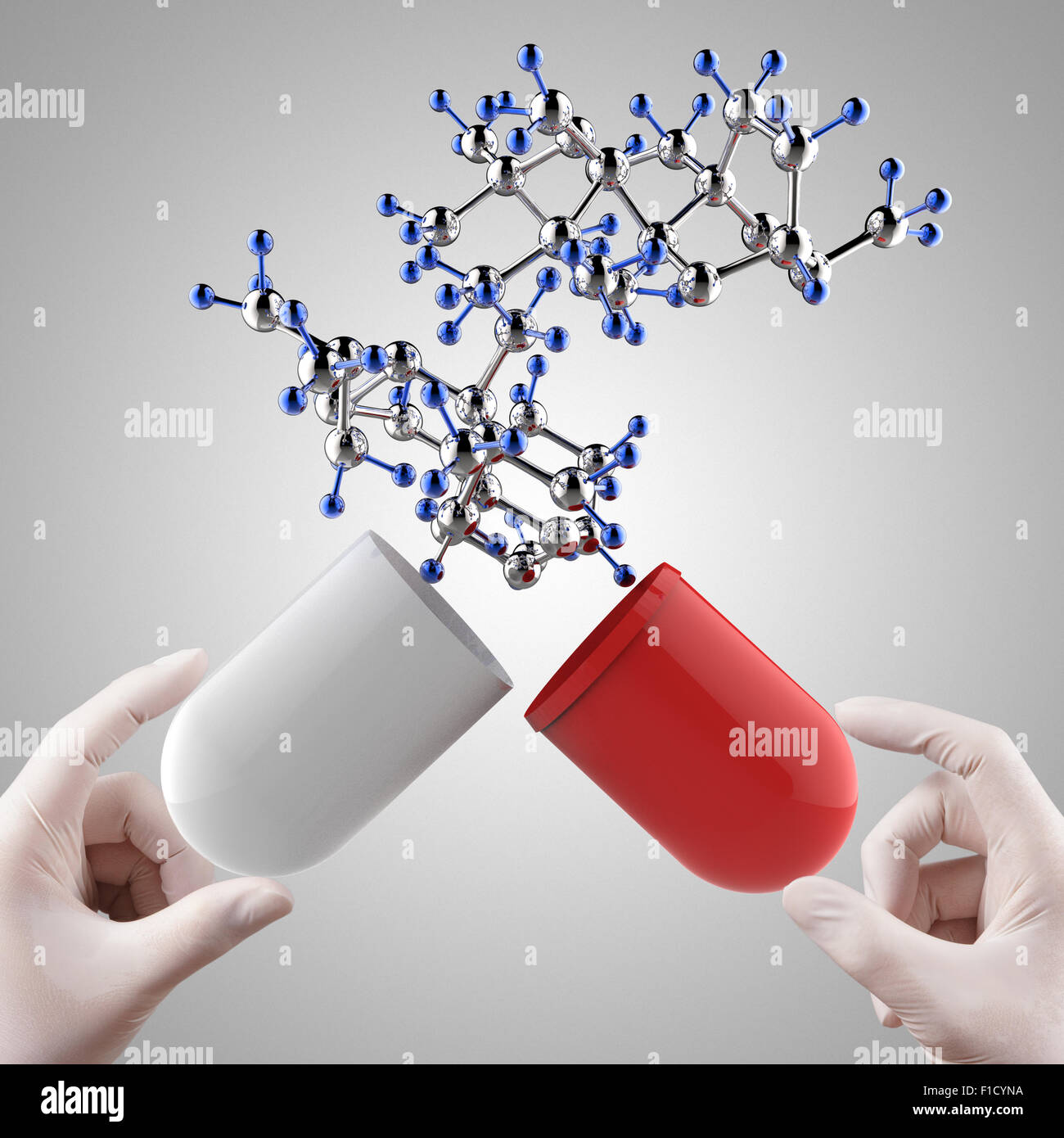 Medicine doctor hand working with modern computer interface as medical ...